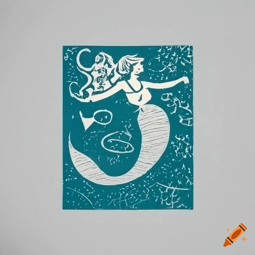 Logo of a simple mermaid design on Craiyon