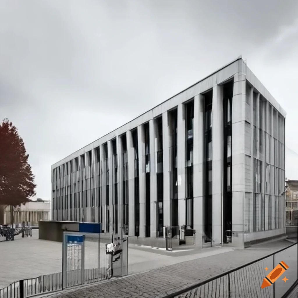 Modern police station in france on Craiyon