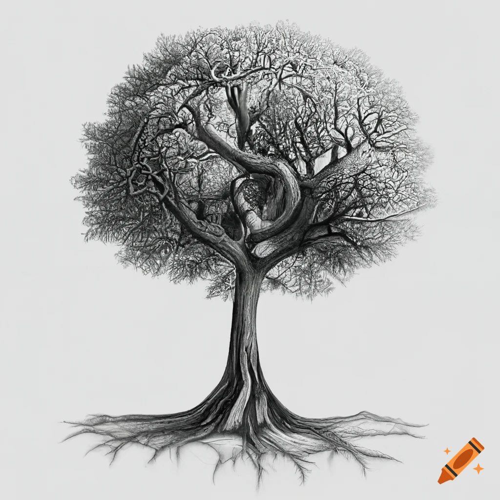 Fractal trees artwork on Craiyon