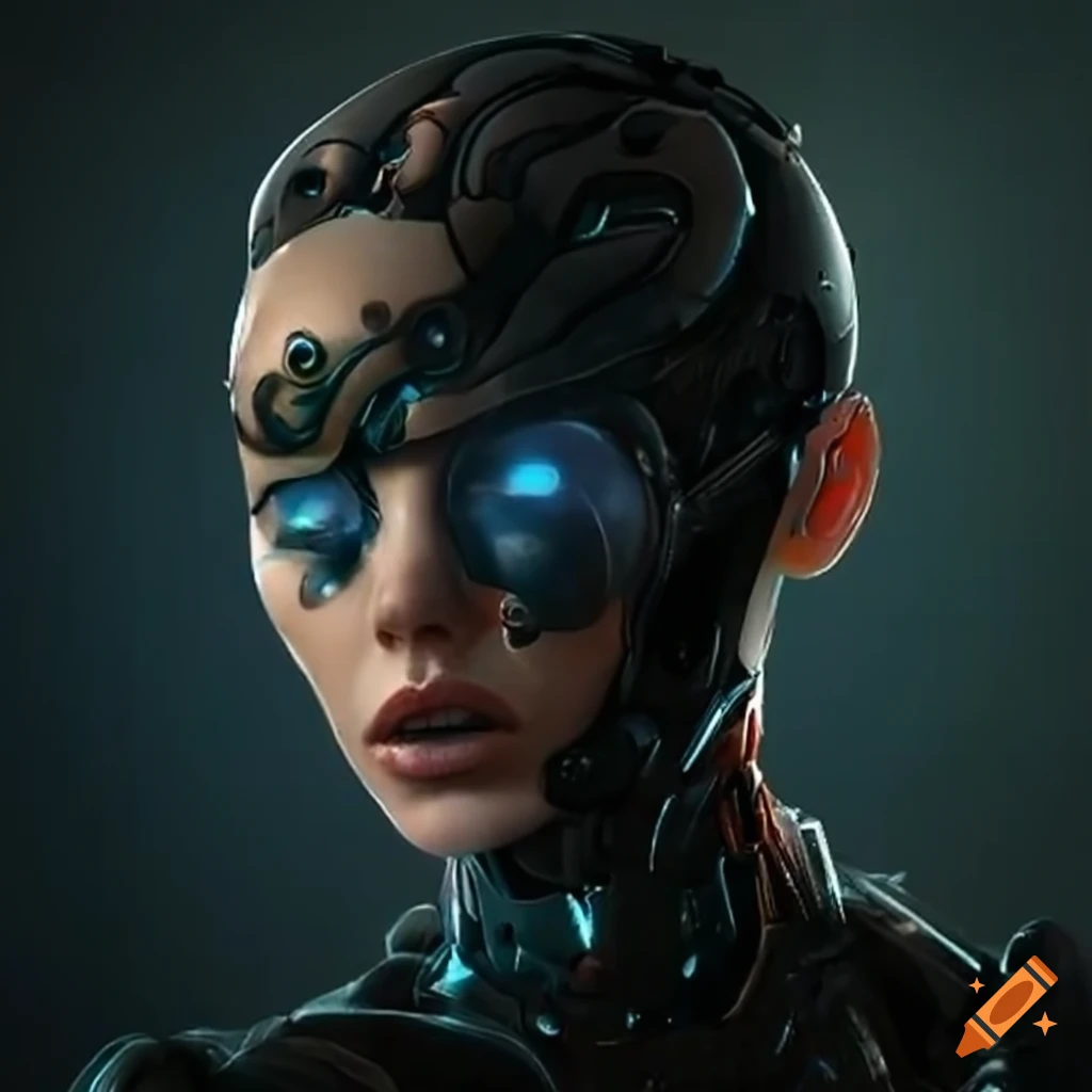 Concept of a futuristic cyborg on Craiyon