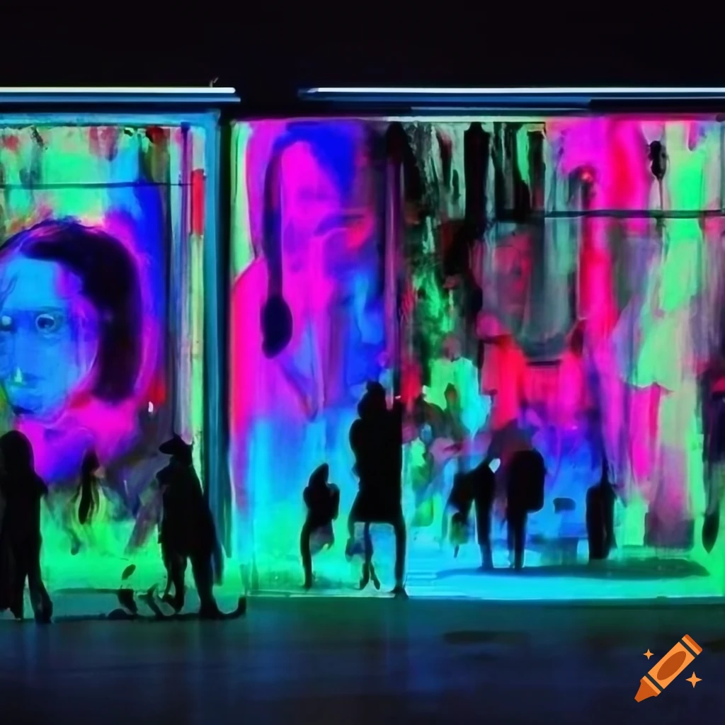 Melting people in a minimalistic artwork on Craiyon