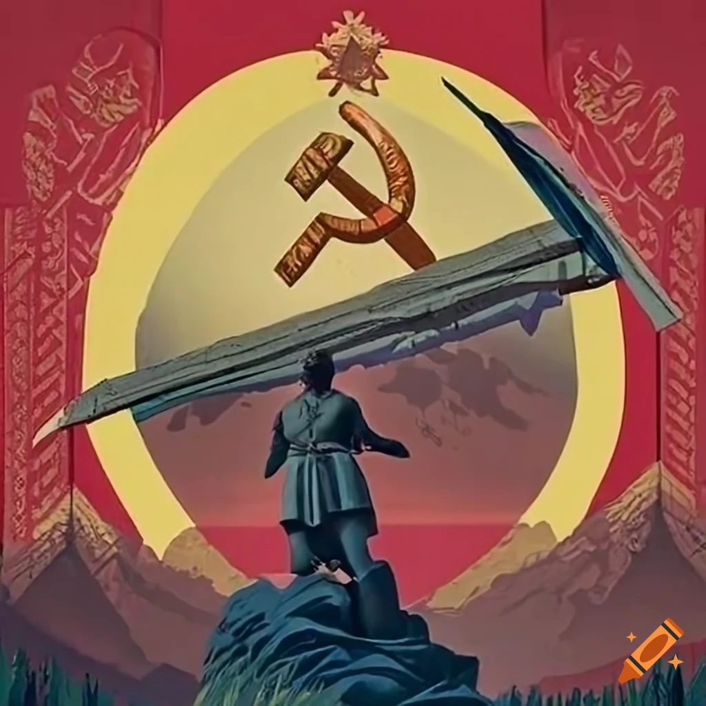 Propaganda poster of the Soviet Union on Craiyon