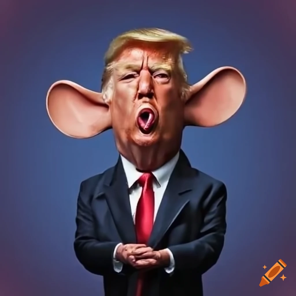 Caricature of a rat resembling Donald Trump on Craiyon