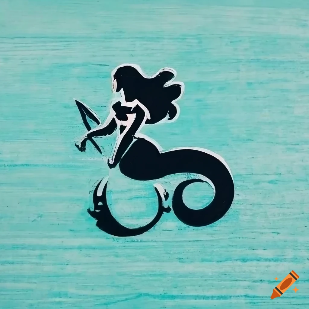 Logo of a simple mermaid design on Craiyon