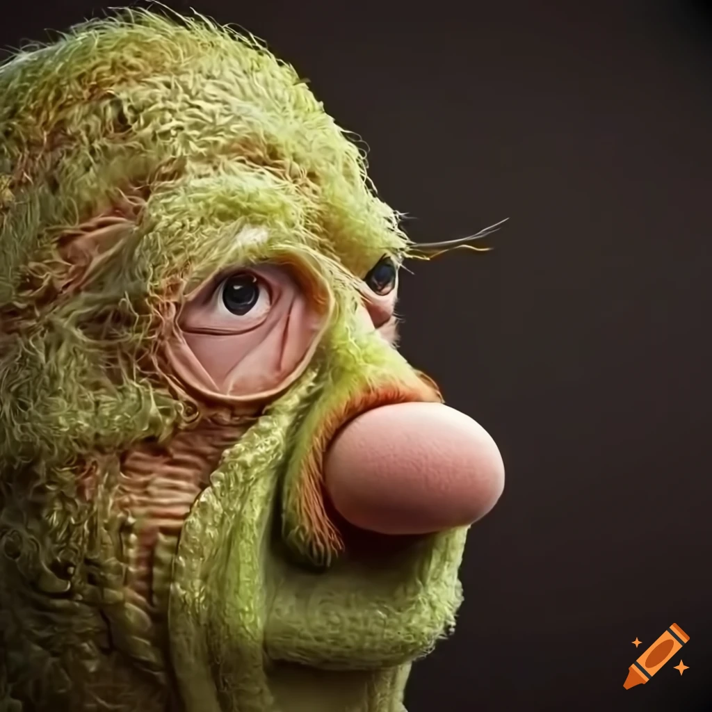 Hyper realistic representation of a pickle man on Craiyon