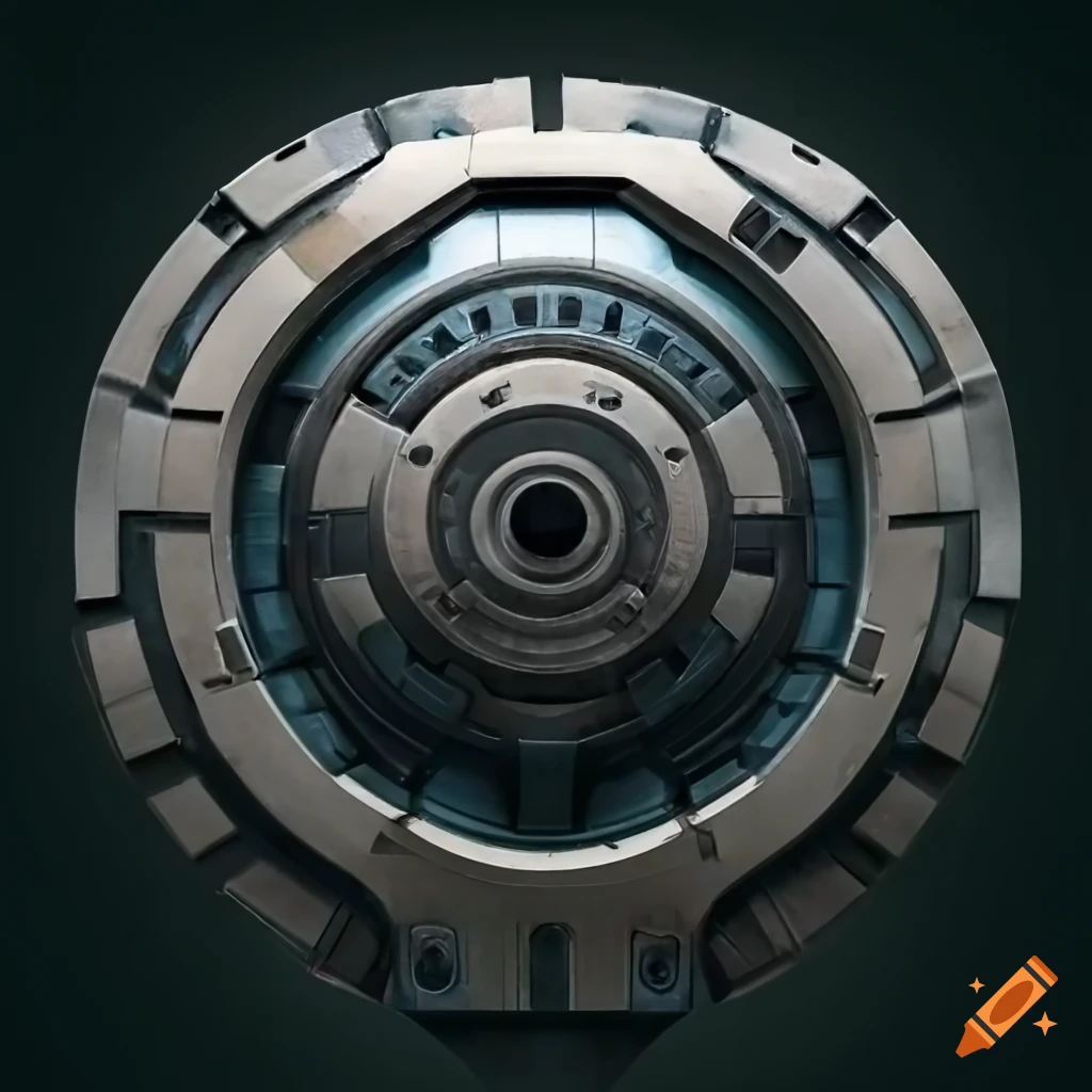 Powerful shield generator with clean industrial design on Craiyon