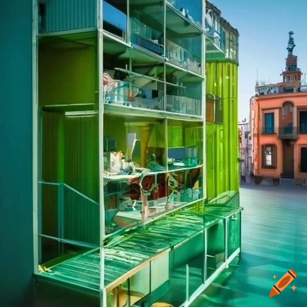 Sustainable green container hostel in Barcelona with garden and solar ...