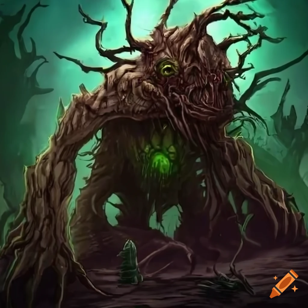 Image of a monstrous plant creature on Craiyon