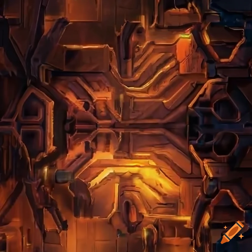 2D metal tile design in Super Metroid game on Craiyon