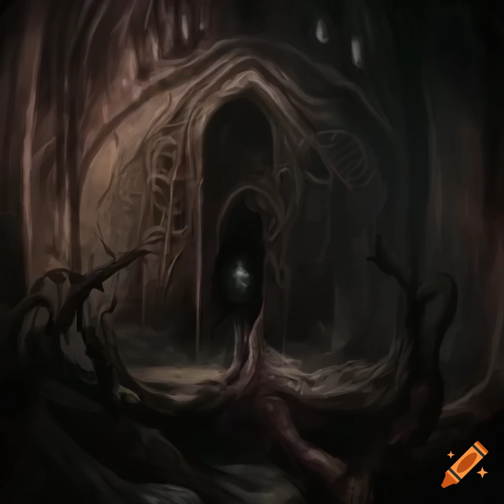 Artistic depiction of entering the void on Craiyon