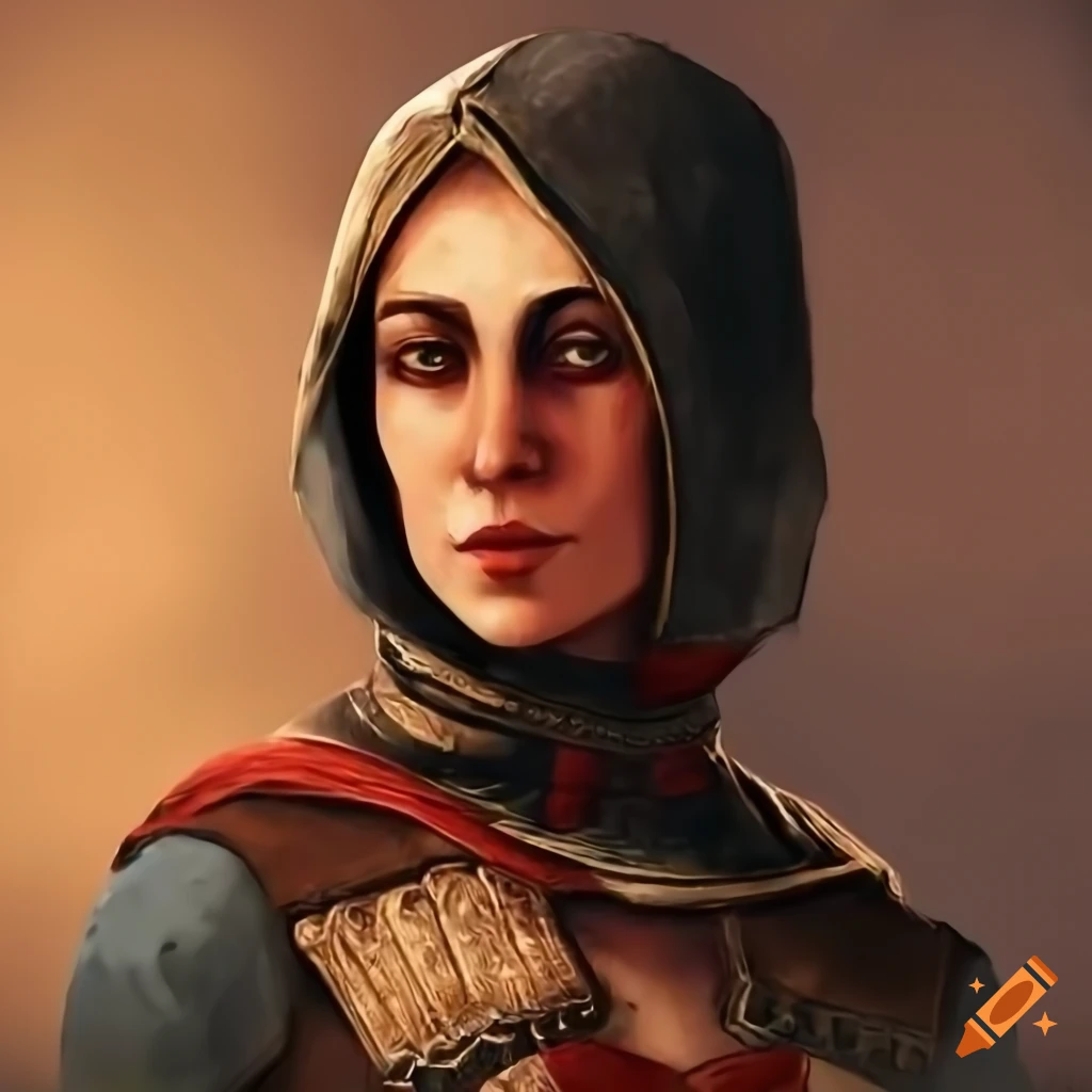 Portrait of nehal from assassin's creed mirage on Craiyon