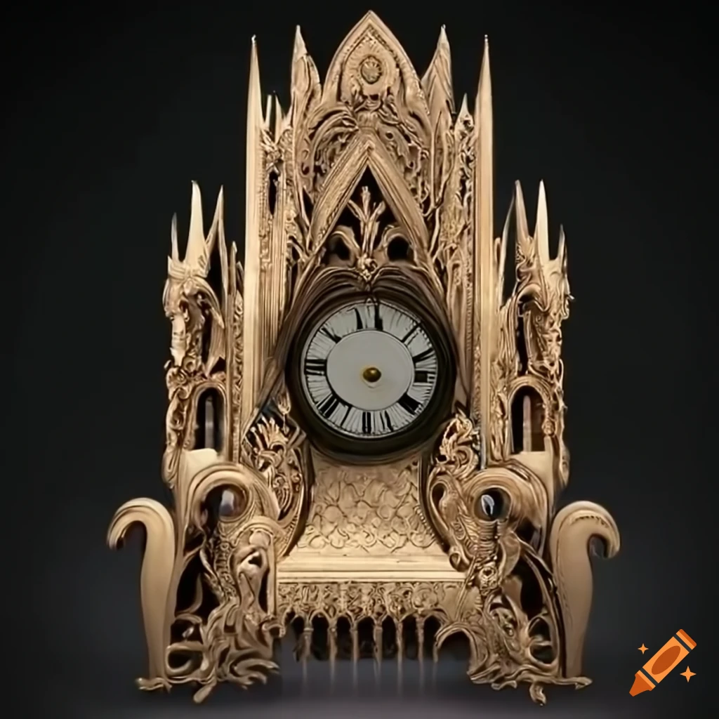 Clock throne artwork on Craiyon