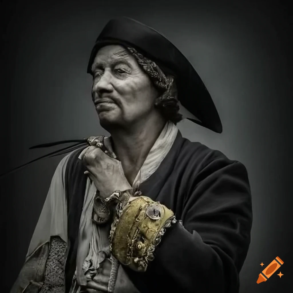 Portrait of a pirate from the 18th century on Craiyon