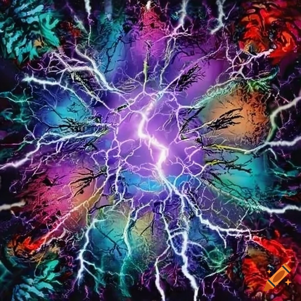 Circular lightning pattern