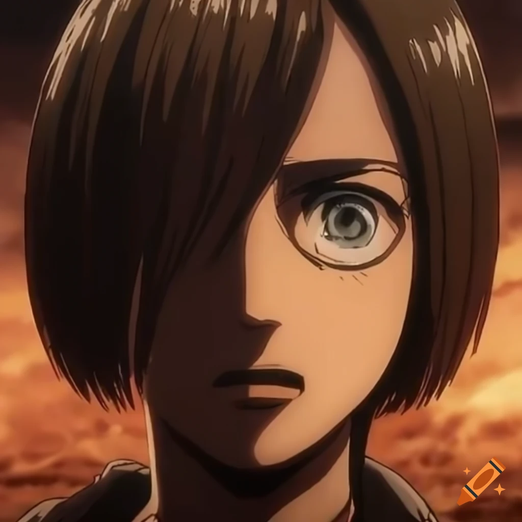 Female soldier in intense battle in attack on titan on Craiyon