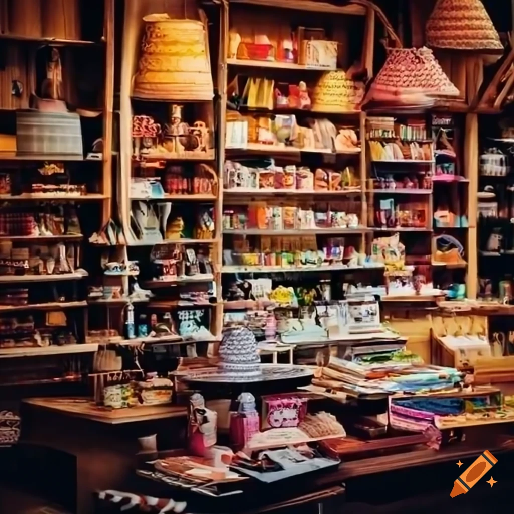 Interior of a craft store on Craiyon