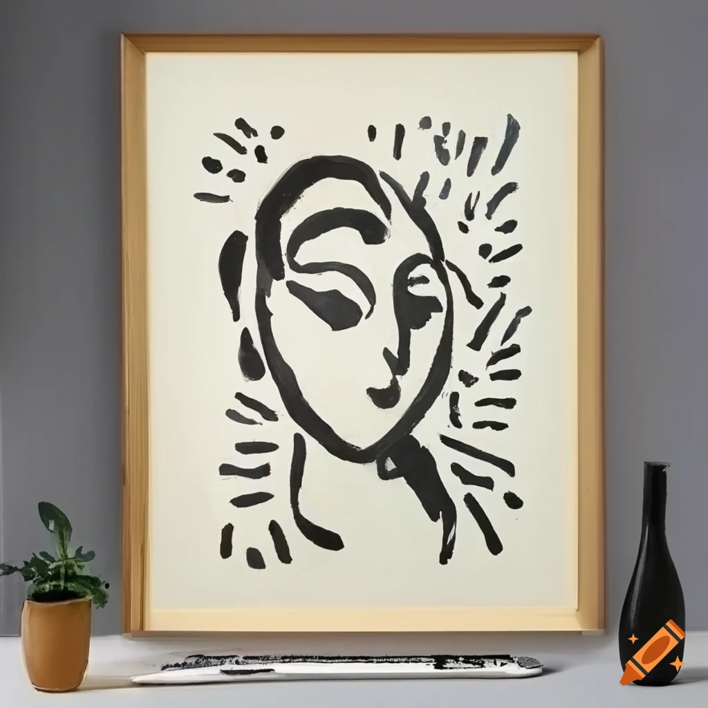 Henri matisse ink painting on Craiyon
