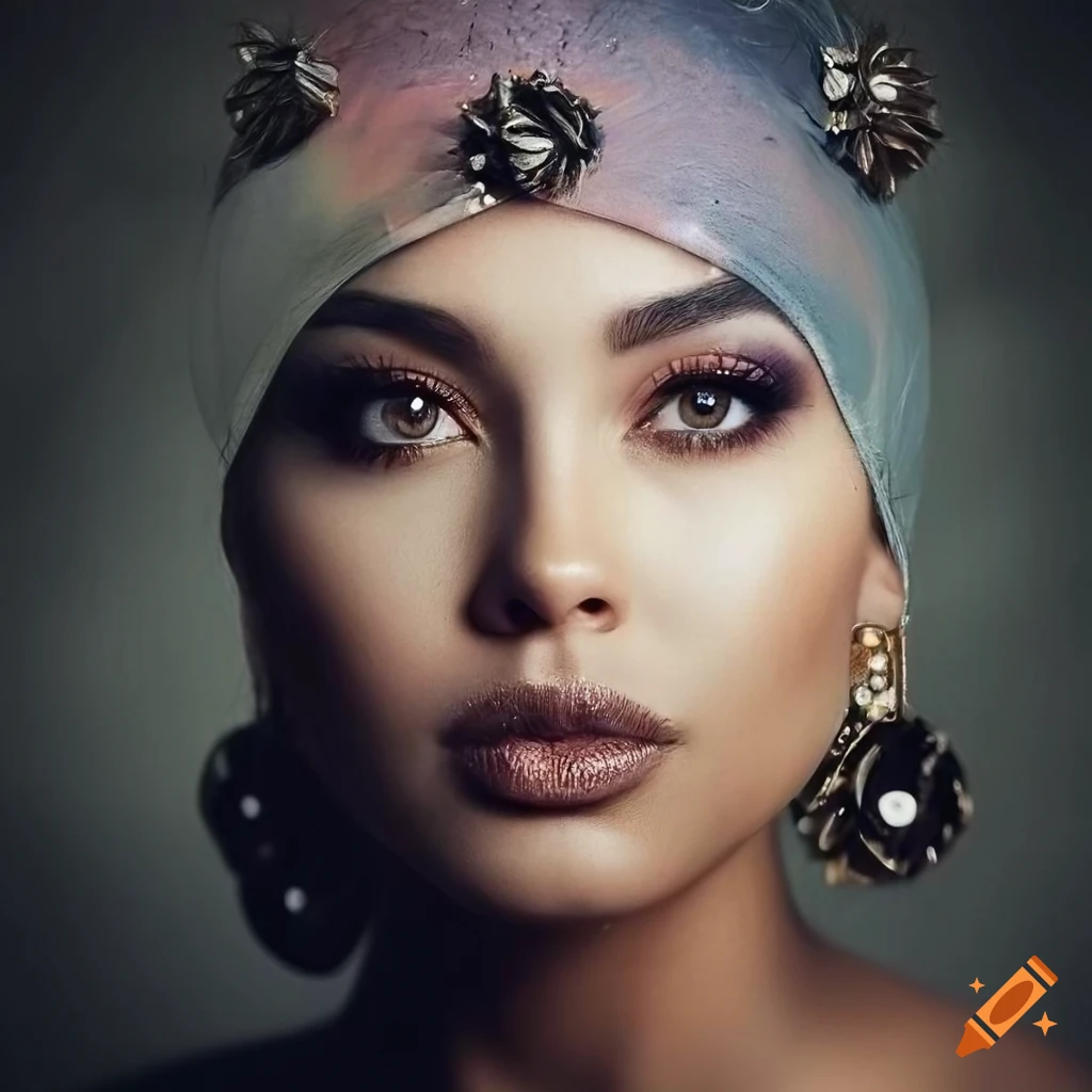 Visually stunning portrait of a beautiful woman on Craiyon