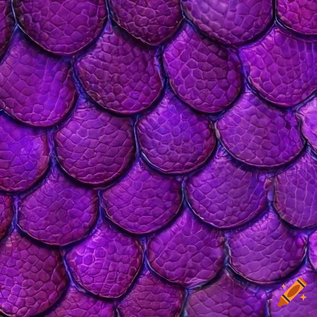 Closeup of han purple reptile scales texture on Craiyon