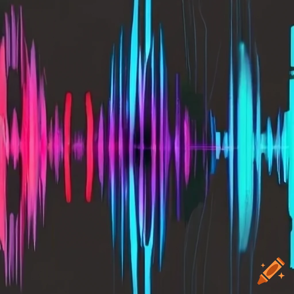 Graphic representation of a sound wave on Craiyon