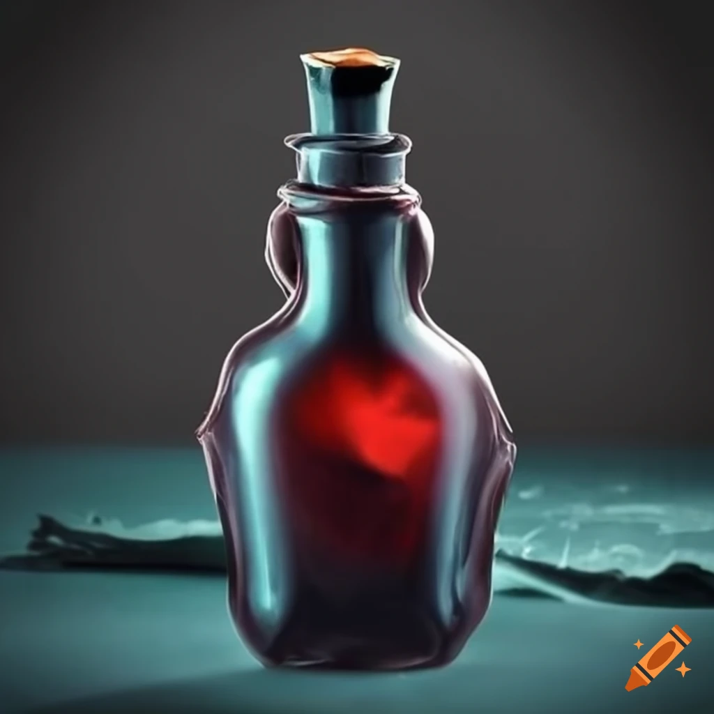 Image of a black mysterious potion on Craiyon