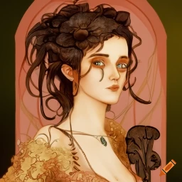 Art nouveau painting of The Hesitant Fiancée on Craiyon