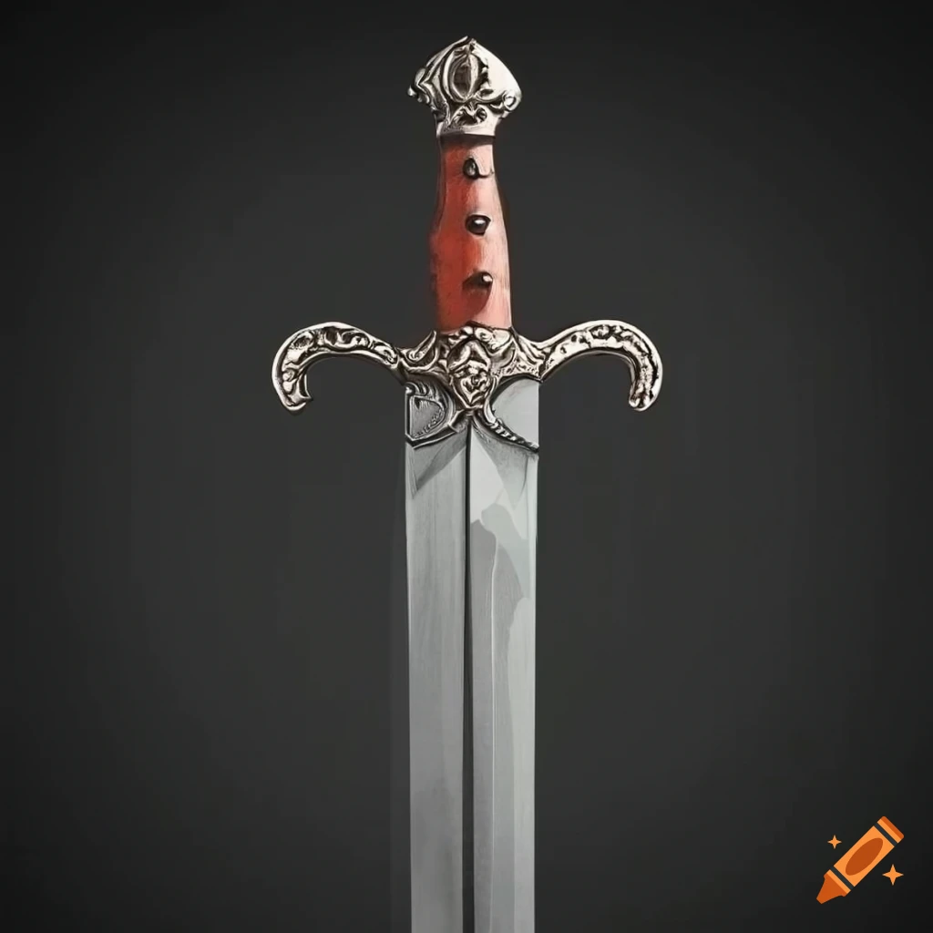 Royal sword with crown engraving on Craiyon