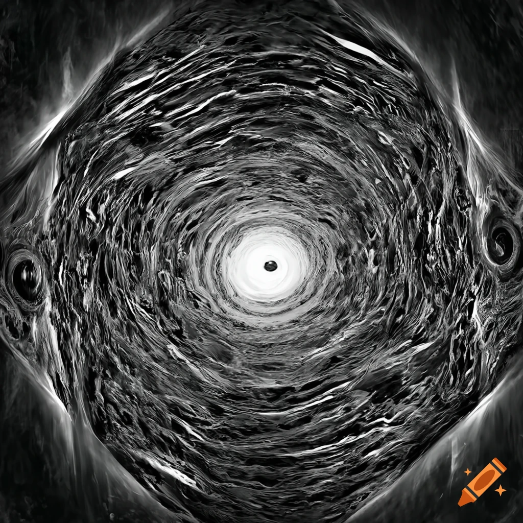 Black and white image of a space-time anomaly