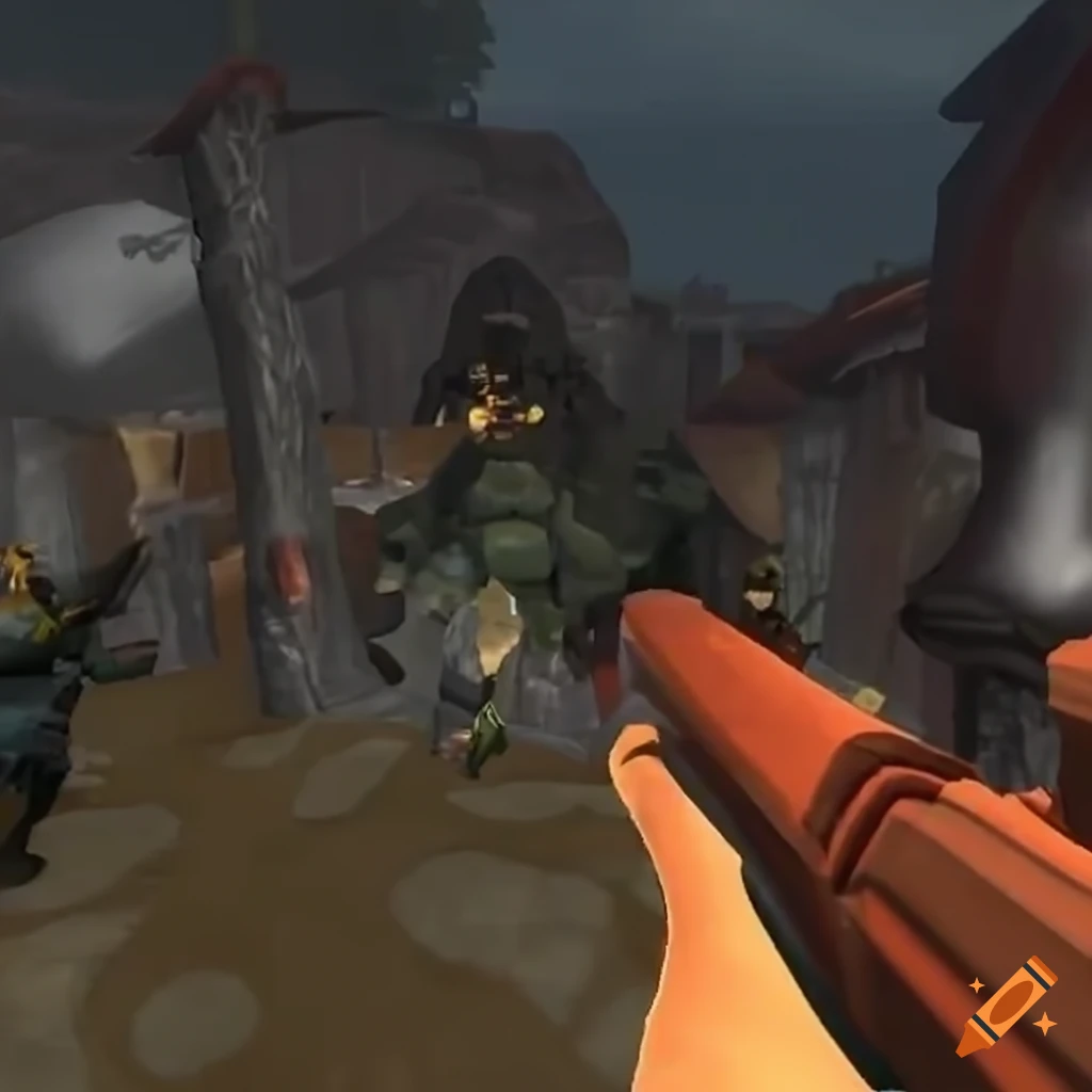 Screenshot of a real-time multiplayer adventure game on Craiyon