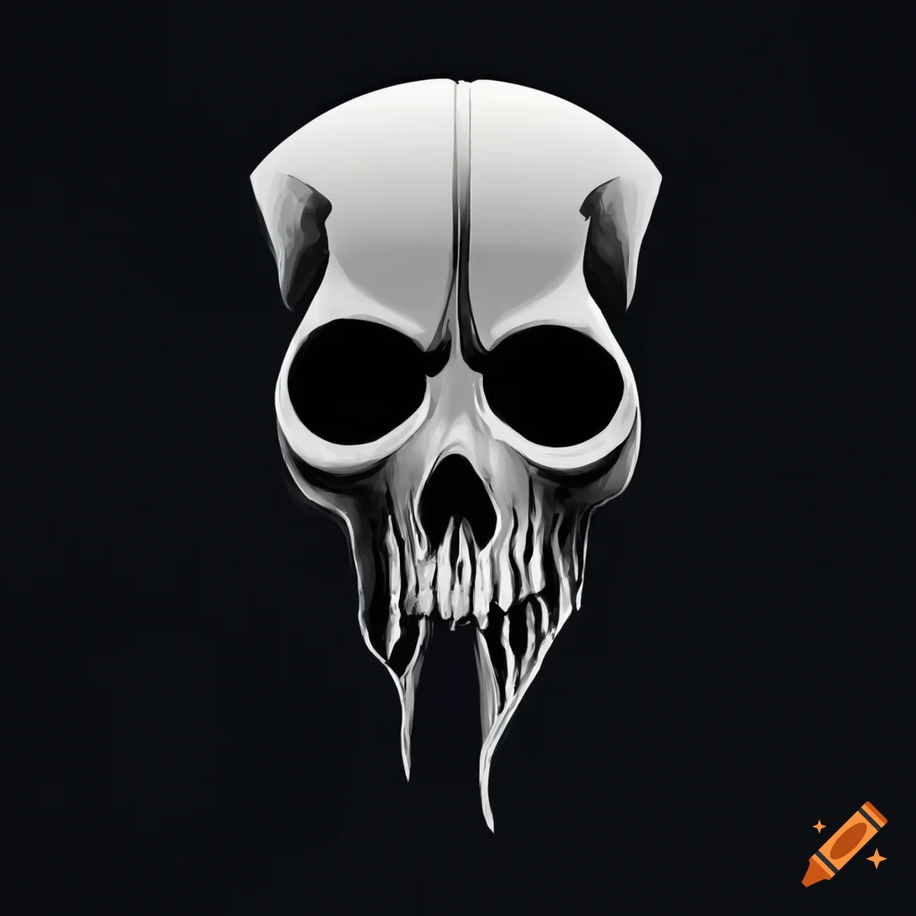 Skull ghost logo on Craiyon