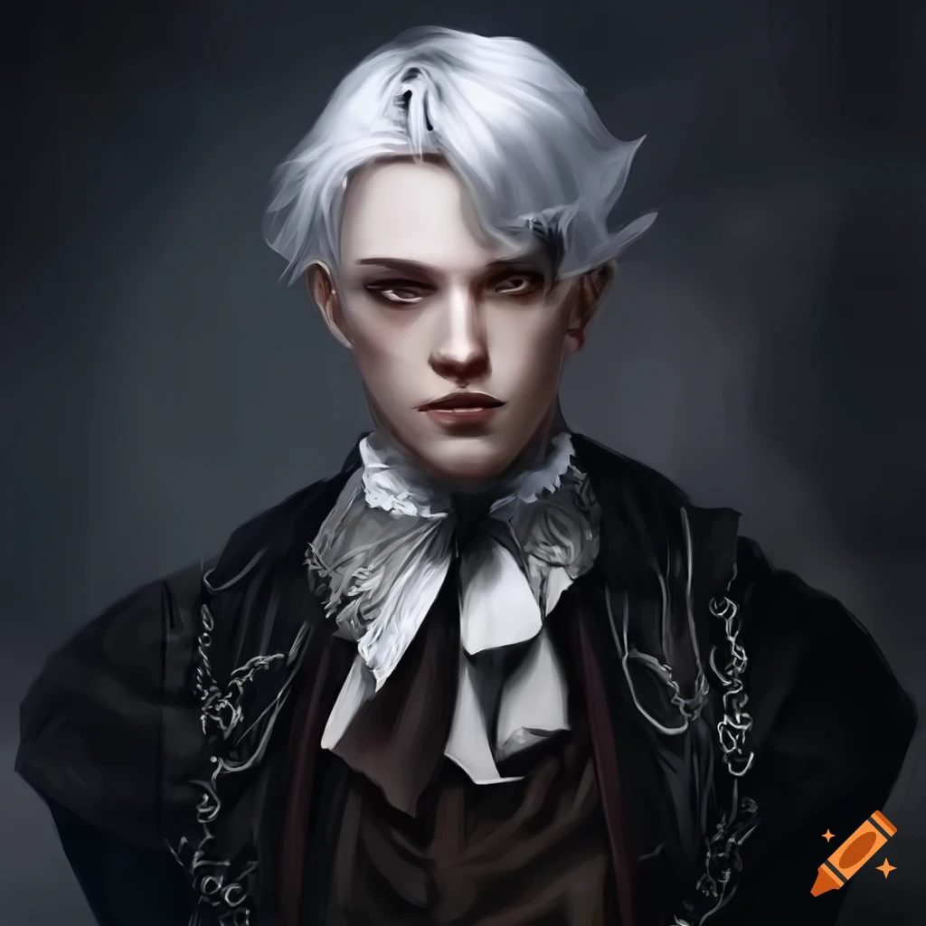 Realistic portrait of an attractive demon with grey skin on Craiyon