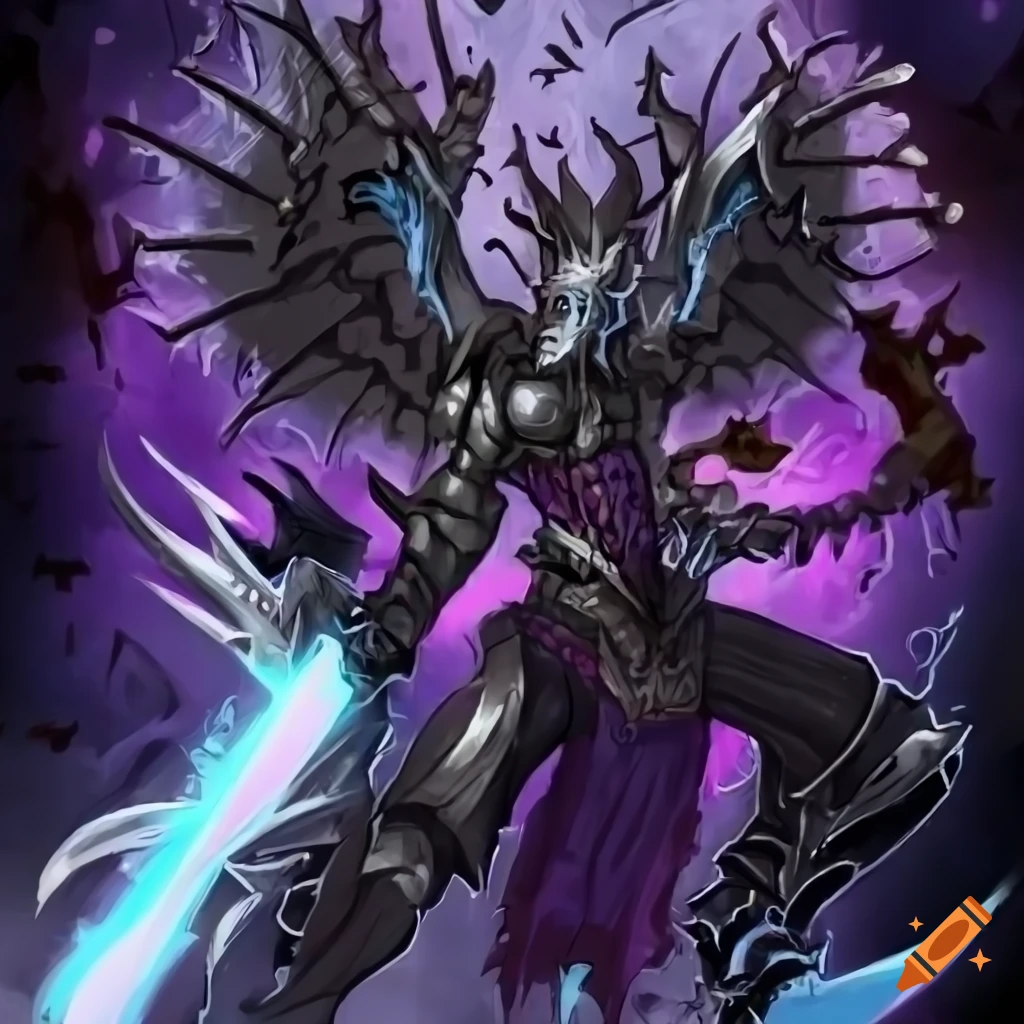 Artwork of an armored ghost knight with a giant scythe on Craiyon