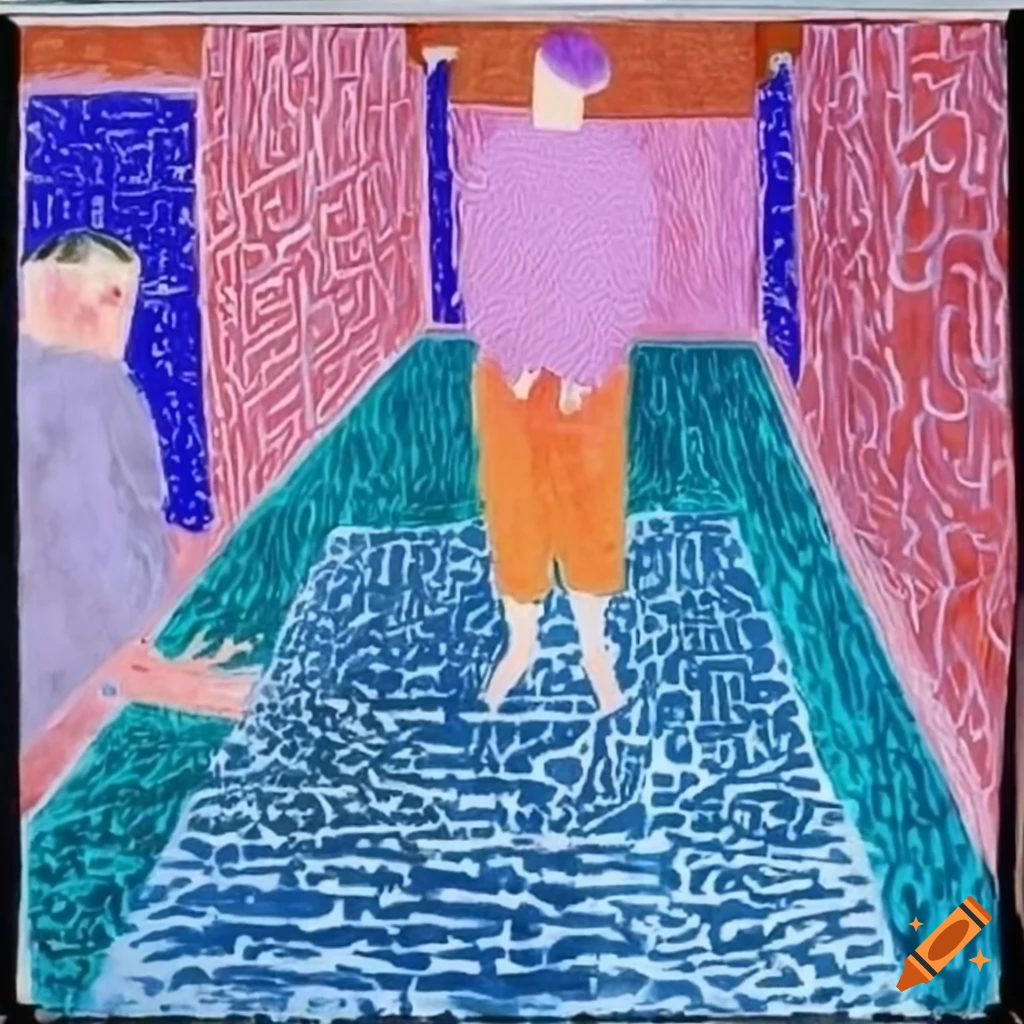 David Hockney's Anomalistic Space artwork on Craiyon