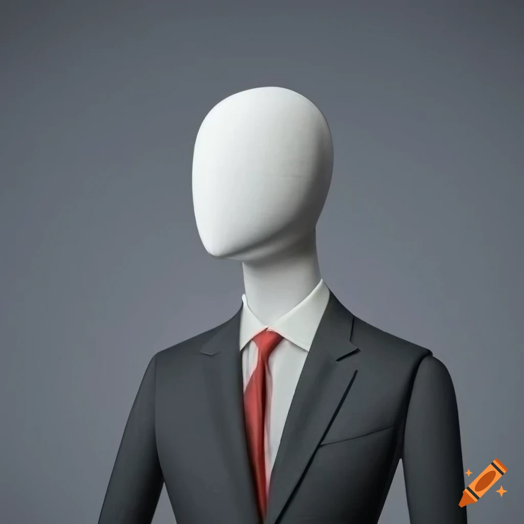 Profile picture of a faceless mannequin in a white suit on Craiyon