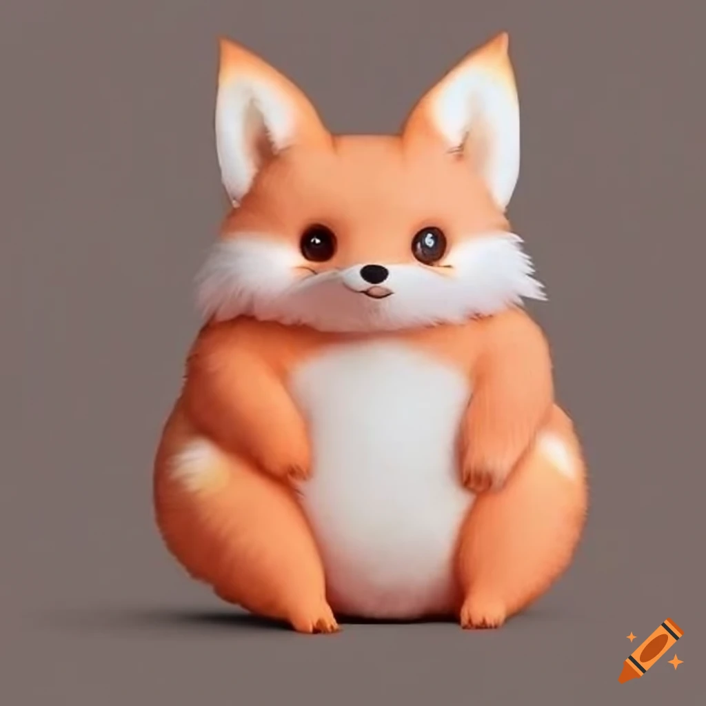 Adorable anime-style fox illustration on Craiyon