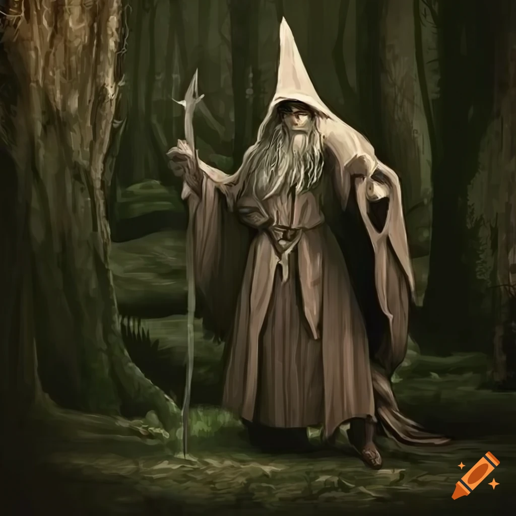 Dark fantasy artwork of a wizard with a longsword on Craiyon