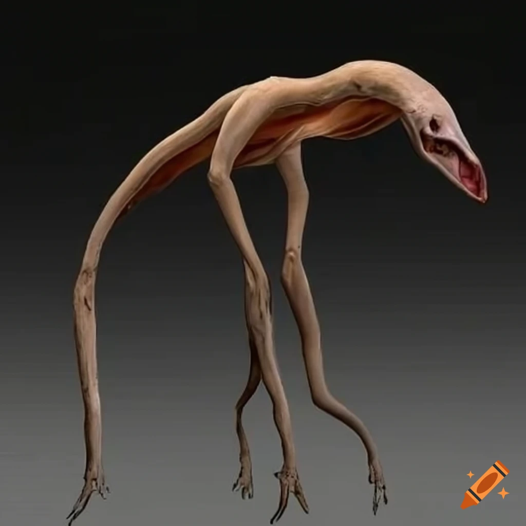 Concept art of a giant creature with long teeth and multiple legs on ...