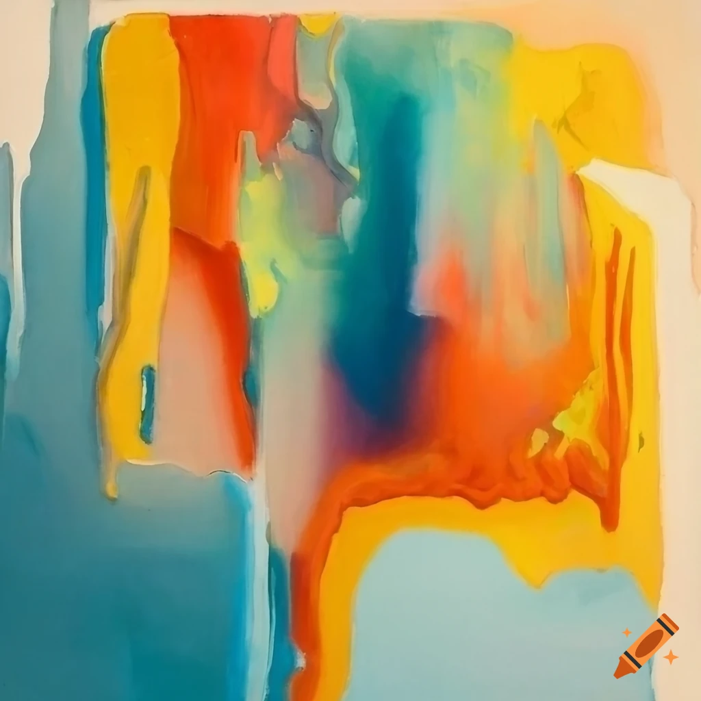 Abstract painting on a4 size paper on Craiyon