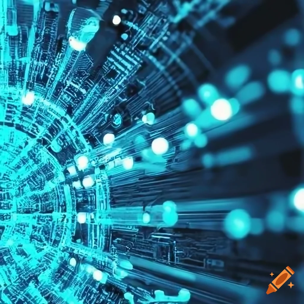 Visualization of interconnected data points on Craiyon