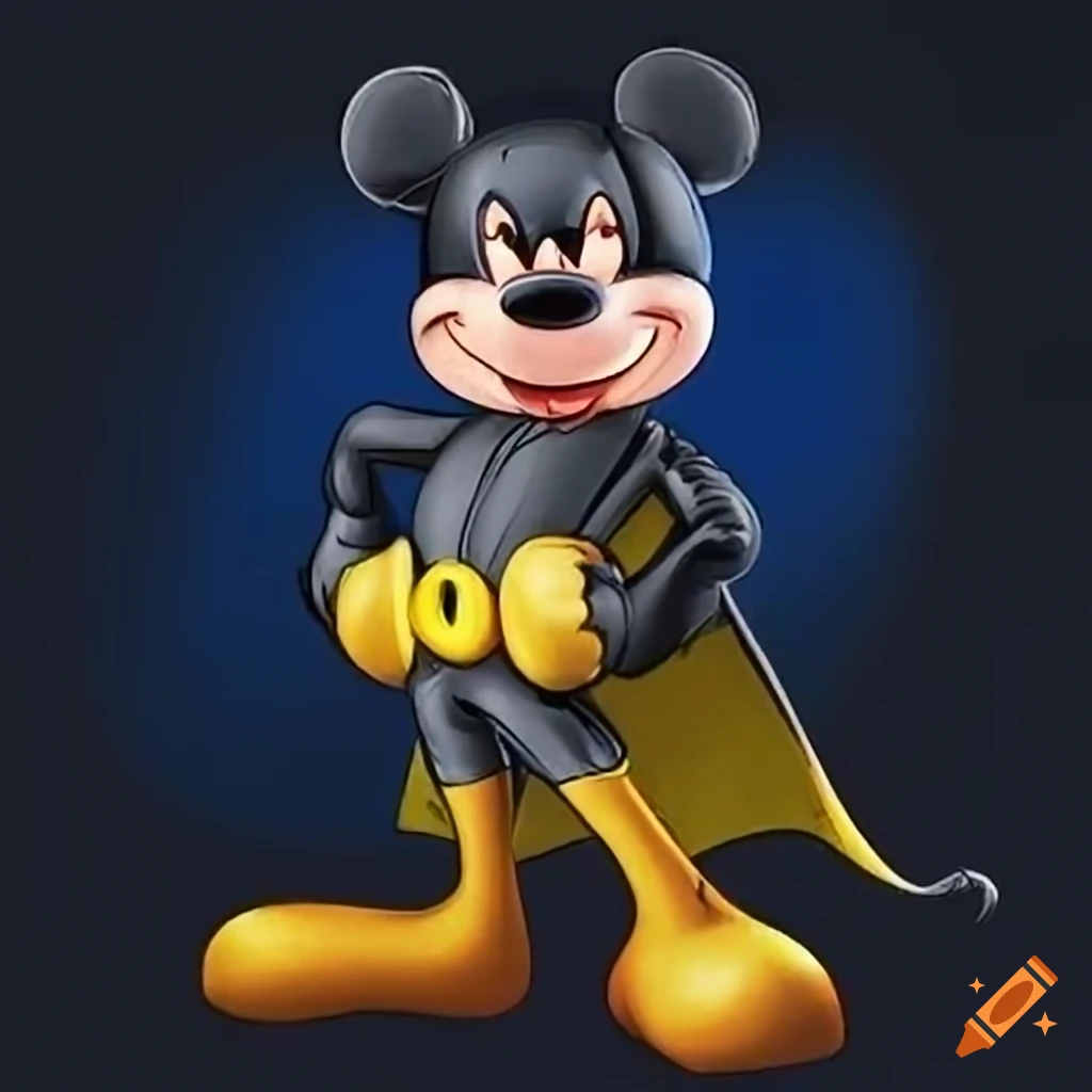 Image of mickey mouse as batman on Craiyon
