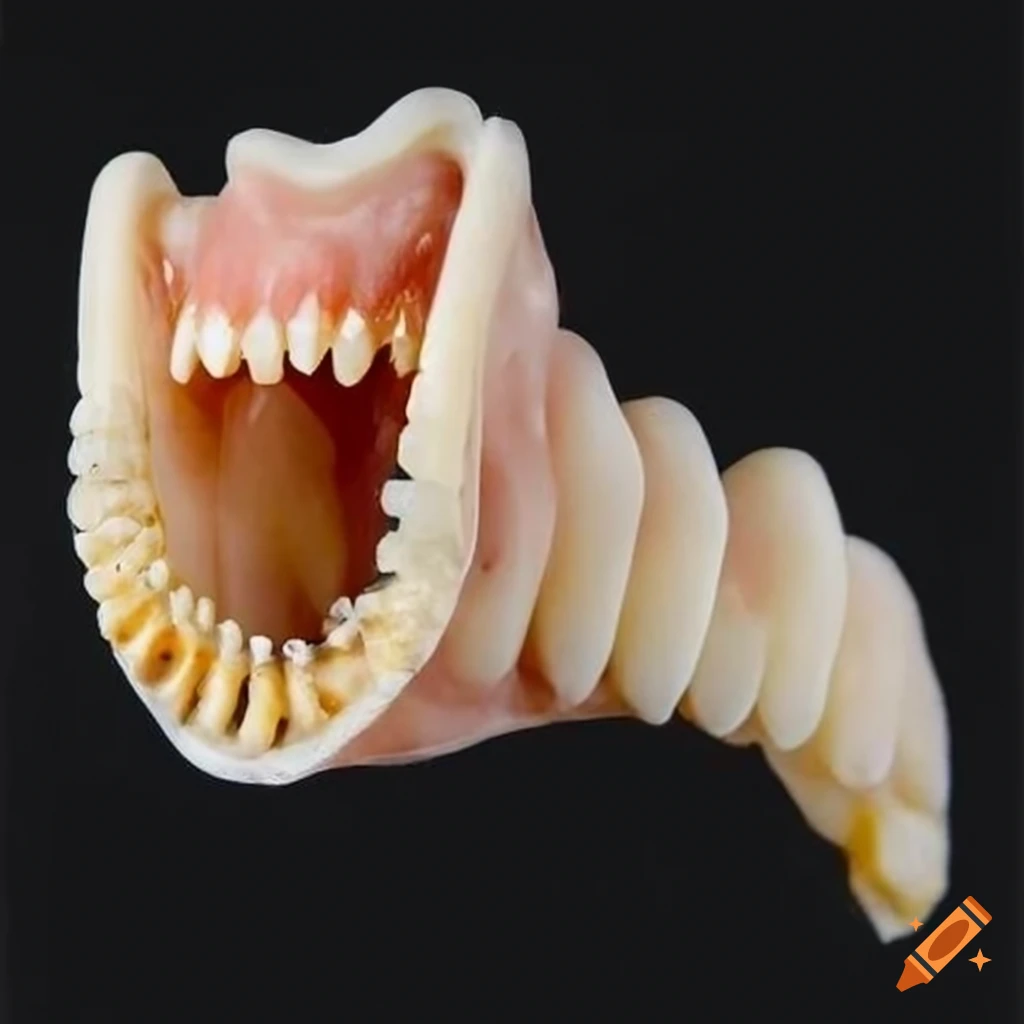 Artistic representation of a teeth ghost on Craiyon