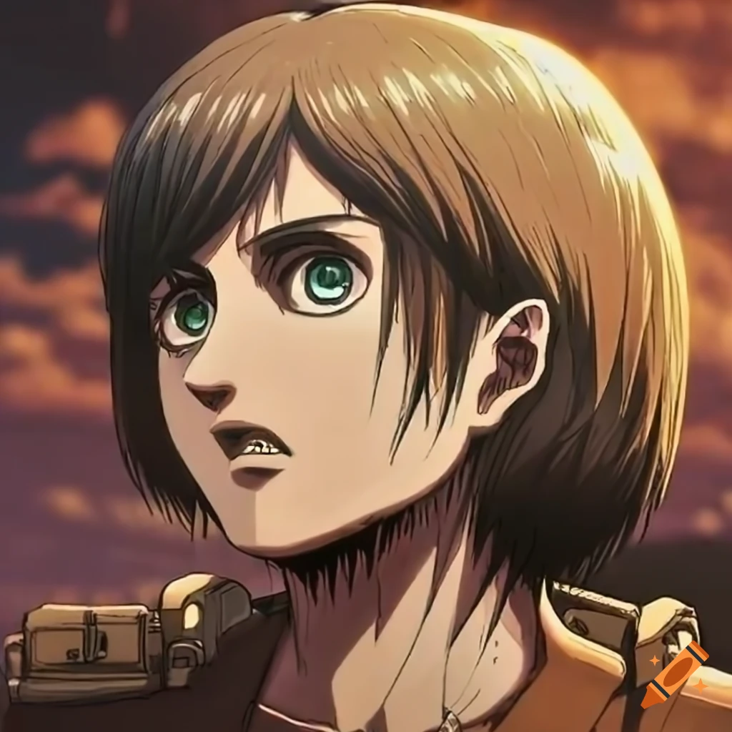 The rumbling scene from attack on titan on Craiyon