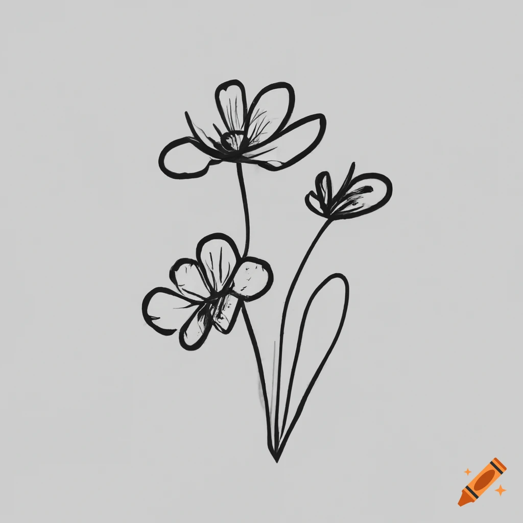 Minimalist flowers in art on Craiyon