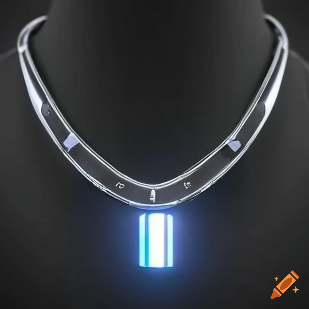 Futuristic biometric tracking necklace on Craiyon