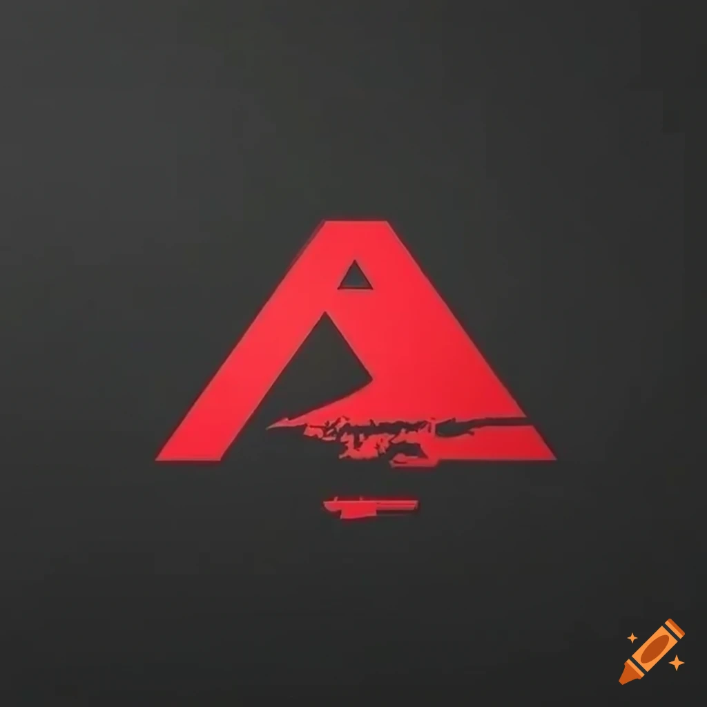 Red and black business logo with island words on Craiyon