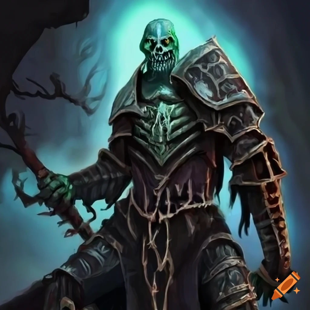 Image of an undead grave knight on Craiyon