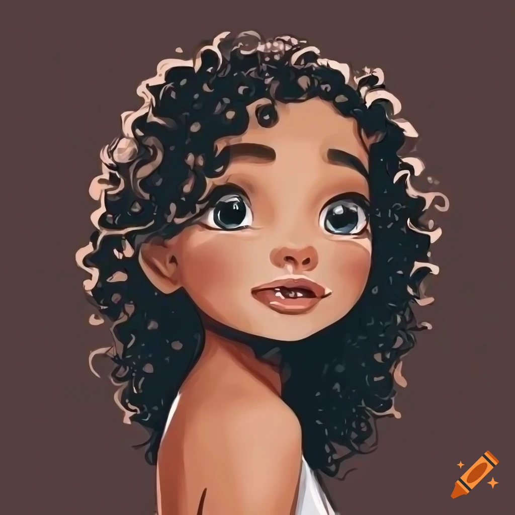 How To Draw A Cartoon Girl With Curly Hair