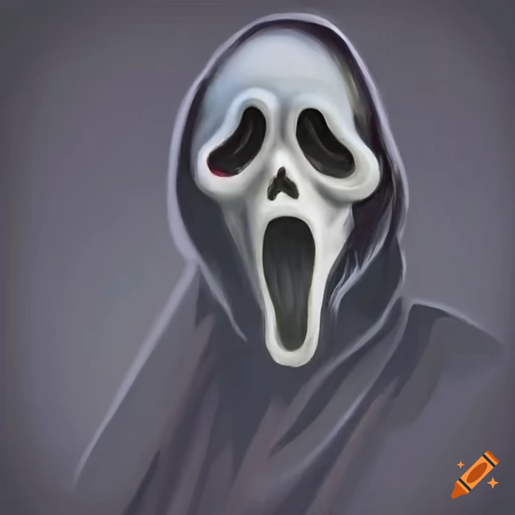 Image of the horror movie character Ghostface on Craiyon
