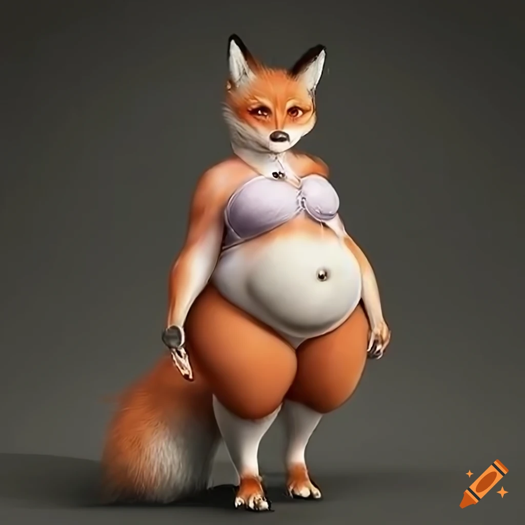 Voluptuous fox fantasy character on Craiyon