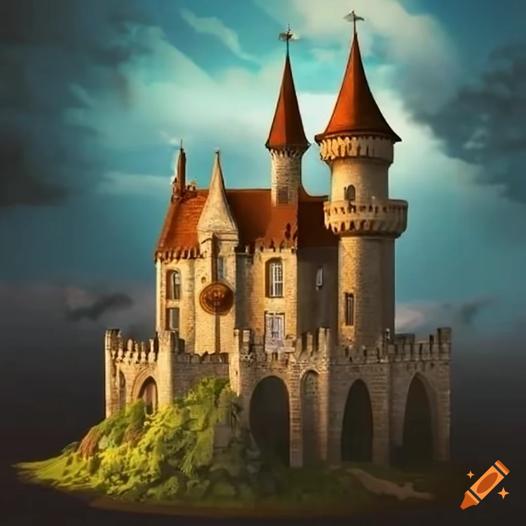 Charming medieval castle with fairytale vibes on Craiyon